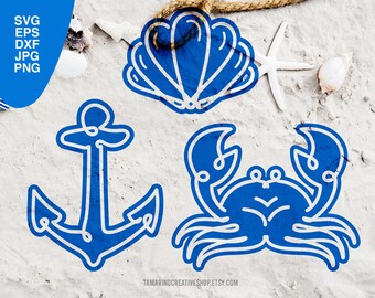 Sea Life Svg, SVG Files for Cricut, Ocean Svg, Ocean Clipart, Sea Life ...