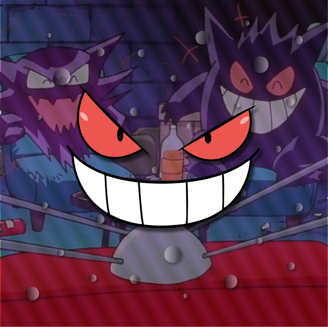 Gengar Face Pokemon Car Decal - Etsy