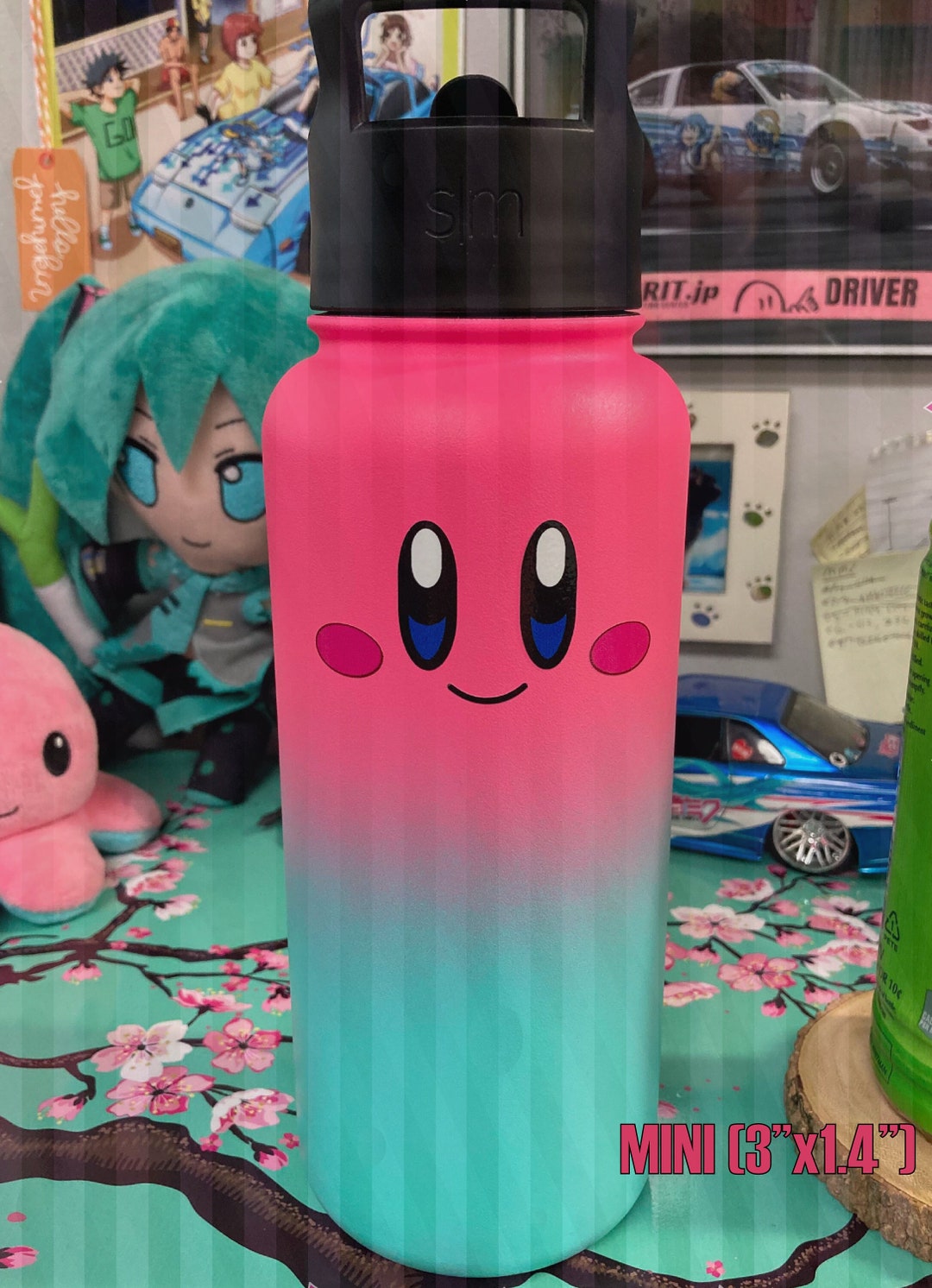 Waterproof Kirby Face Stickers Cute Eyes Decal for Car, Phone, Laptop ...