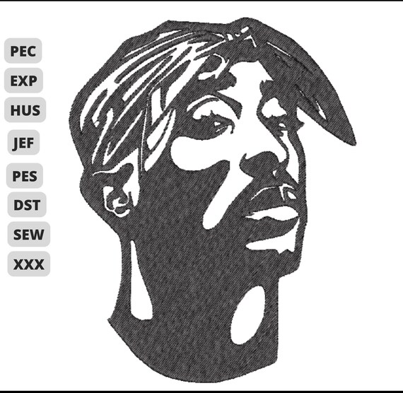 2 Pac Tupac Embroidery Design - Etsy