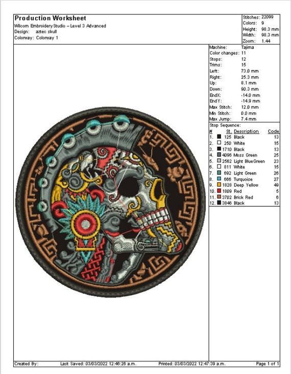 Aztec Warrior Skull Designs