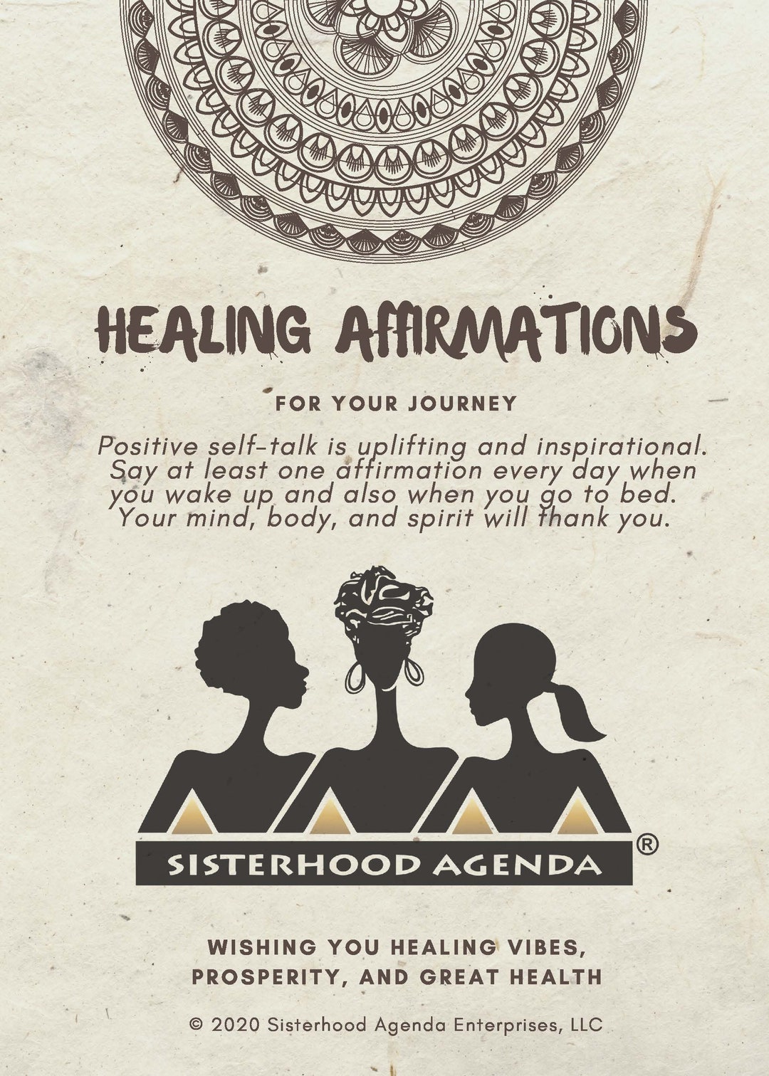 HEALING AFFIRMATIONS, Positive Daily Affirmation, Inspiration ...