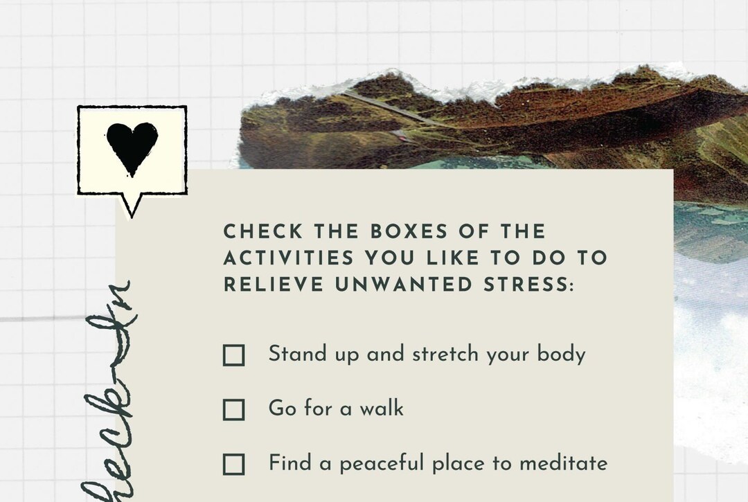 SELF-CARE Checklist, Stress Relief Checklist, Instant Download PDF ...