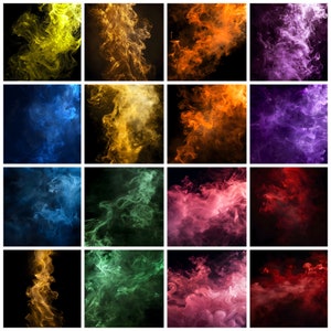 Color Smoke Overlay, Photoshop Overlays, Digital Smoke Photo Backdrop ...