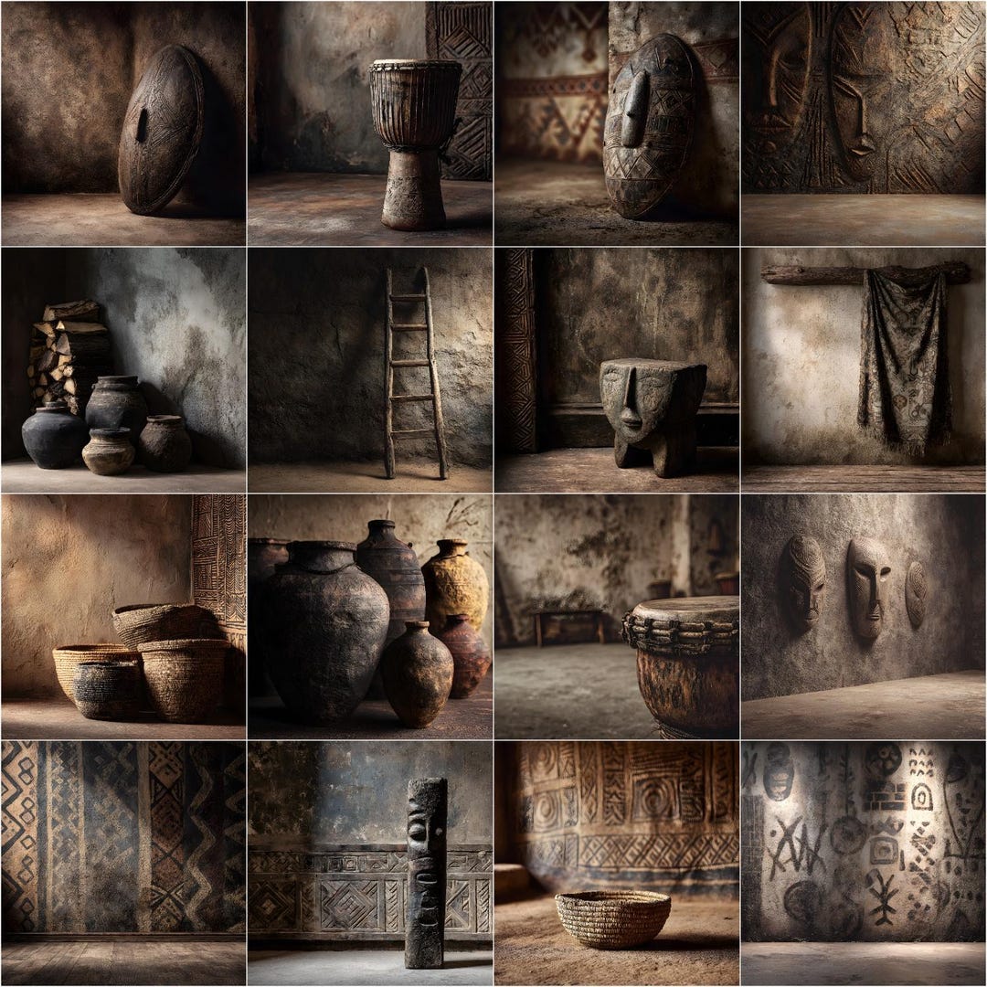 African Ethnic Tribal Photography Backdrops Bundle | Rustic Fine Art ...