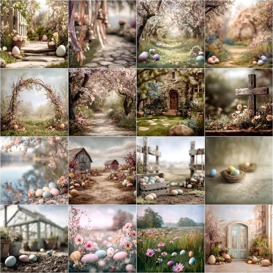 Easter Digital Backdrops Bundle – 50 Outdoor Fine-art Photography ...