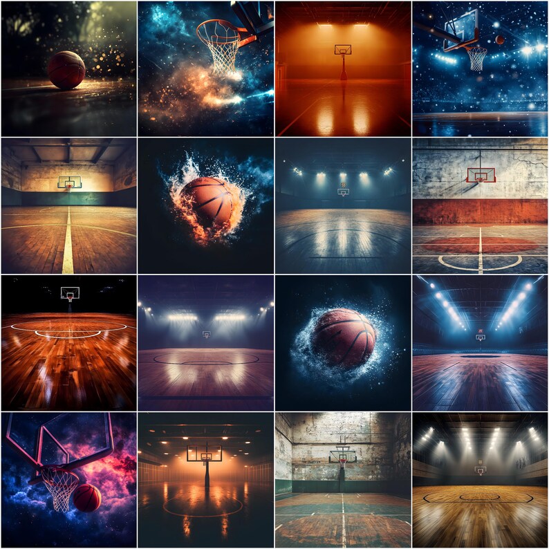Fondos digitales de cancha de baloncesto para fotografía deportiva ...