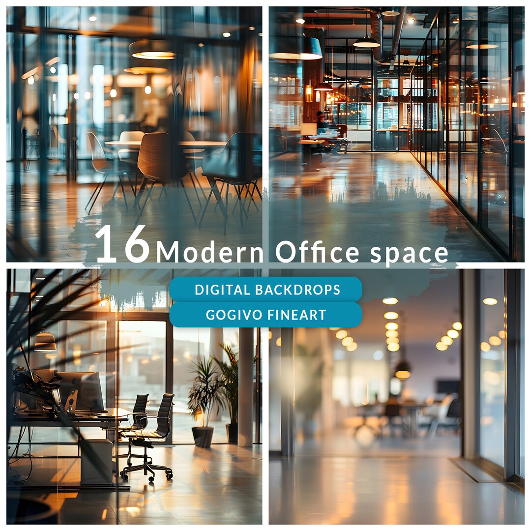 Modern Office Digital Backdrops Soft Focus Blurred Professional ...
