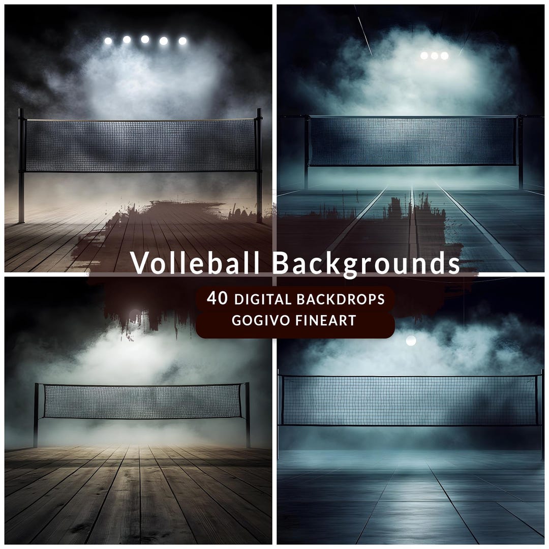 Volleyball Digital Backdrops, Sports Background for Volleyball Poster ...
