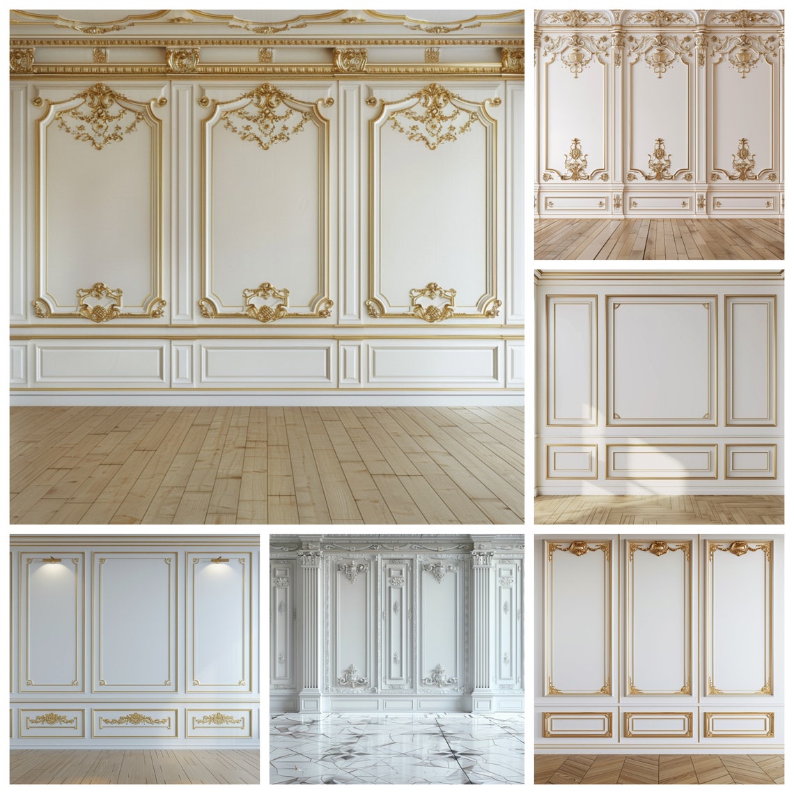 White Panel Wall Digital Backdrop Set Maternity Backdrop Overlays ...