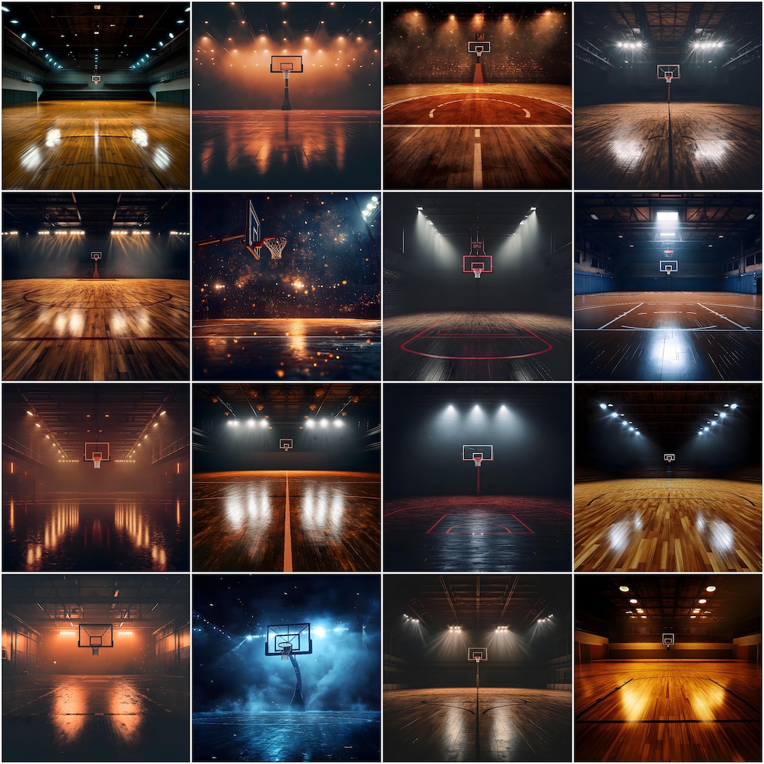 Basketball Court Digital Backdrops for Sports Photography, Sports ...