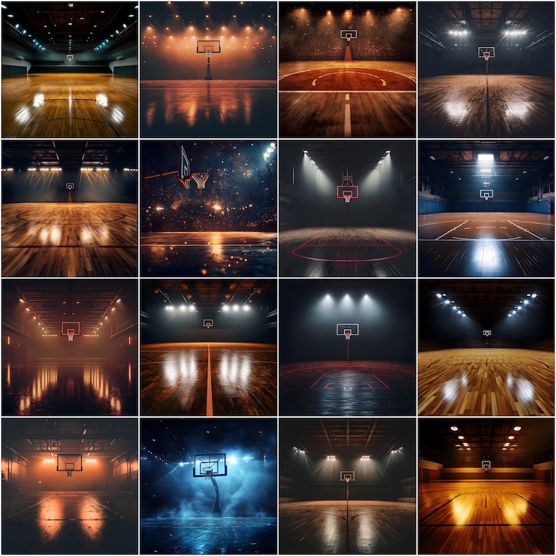 Fondos digitales de cancha de baloncesto para fotografía deportiva ...