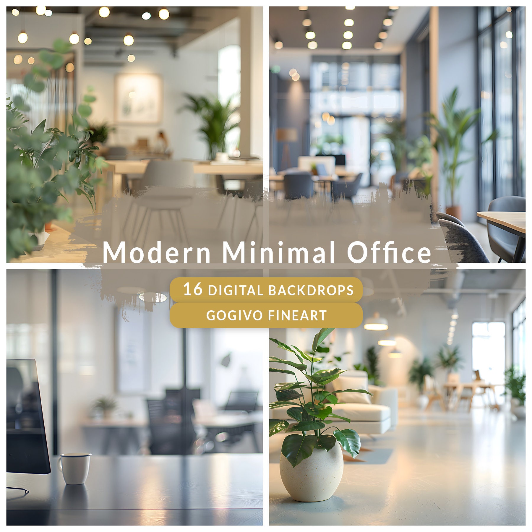 Modern Minimal Office Digital Backdrop Soft Focus Blurred Professional ...