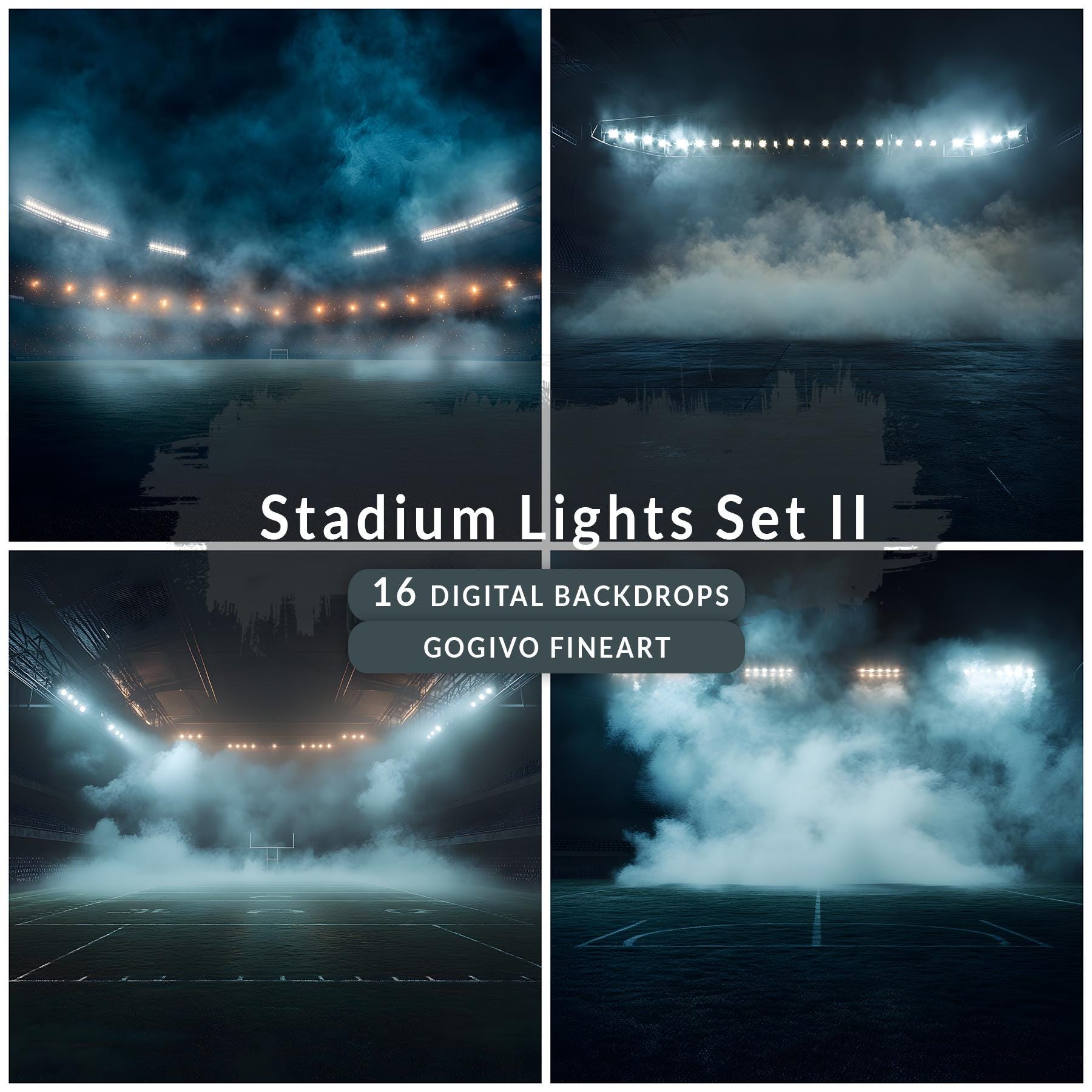 Friday Night Light Stadium Light Backdrop Overlays - Sports Photography ...