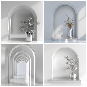 Minimal Silver Arch Digital Backdrops Maternity Digital Photo Backdrop ...