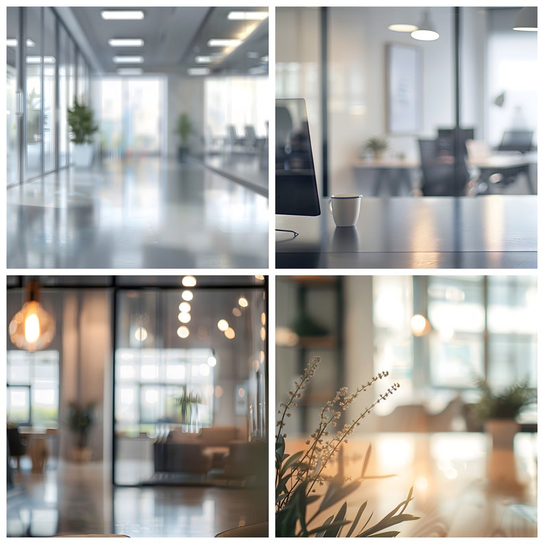 Modern Minimal Office Digital Backdrop Soft Focus Blurred Professional ...