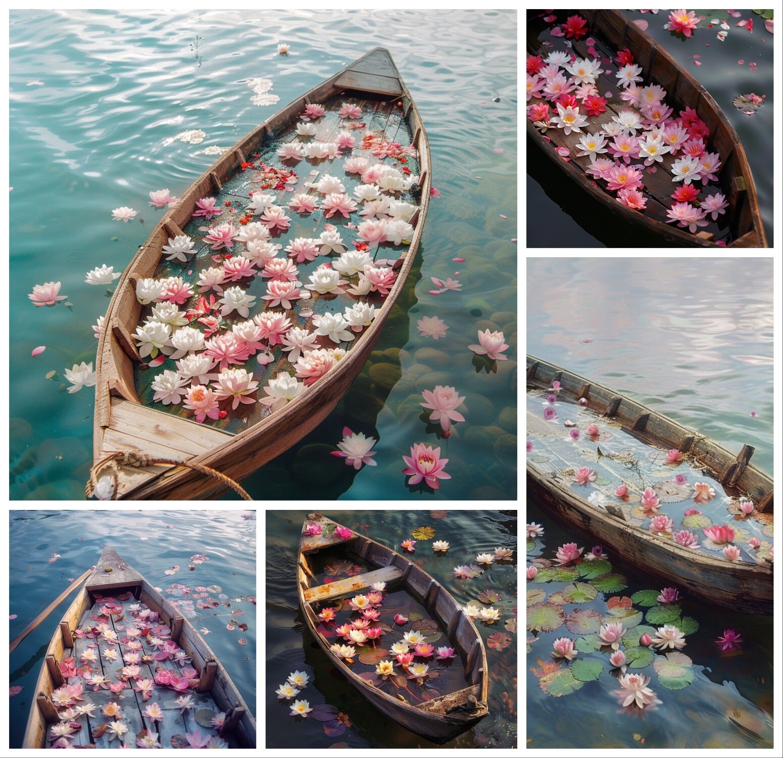 Floral Seas Digital Backdrops Floral Boat Maternity Digital Backdrop ...