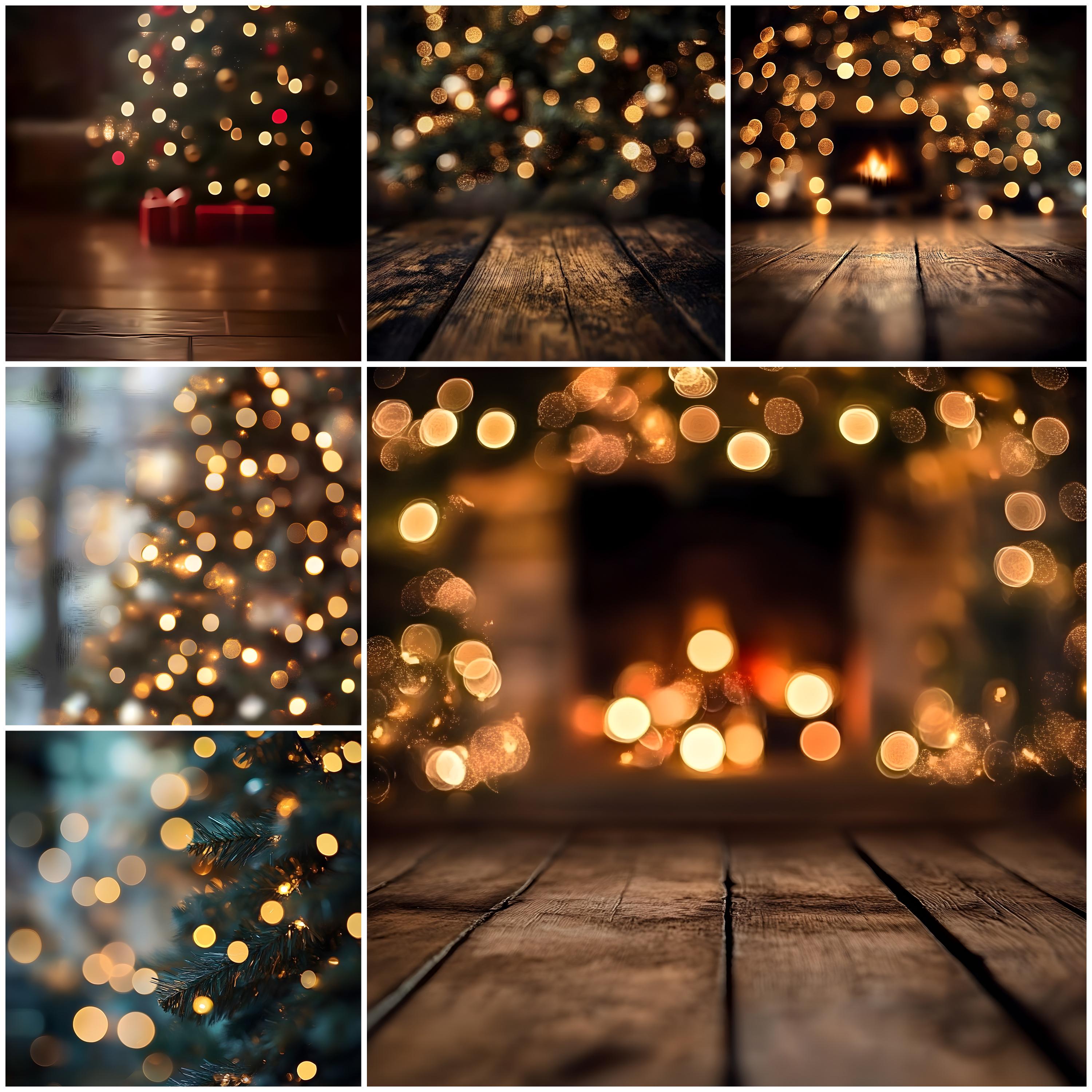 Christmas Bokeh Digital Photography Backdrops, Christmastime Digital ...