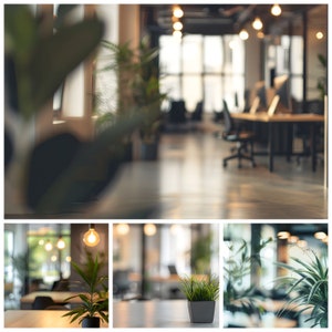 Modern Minimal Office Digital Backdrop Soft Focus Blurred Professional ...