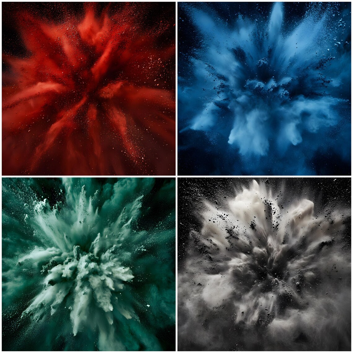 Explosion Color Powder Digital Backdrop Colored Smoke Bomb Explosion ...