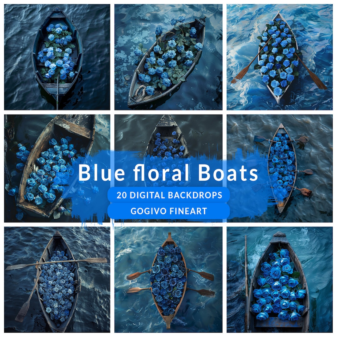 Floral Boat Digital Backdrops Maternity Digital Backdrop Photoshop ...