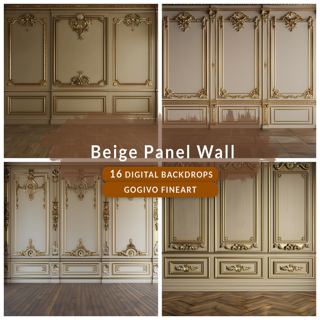 Beige Panel Wall Digital Backdrop Set Maternity Digital Backdrop ...