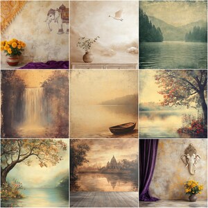 Indian Ethnic Fine Art Textures Digital Photo Backdrops, Old Master ...