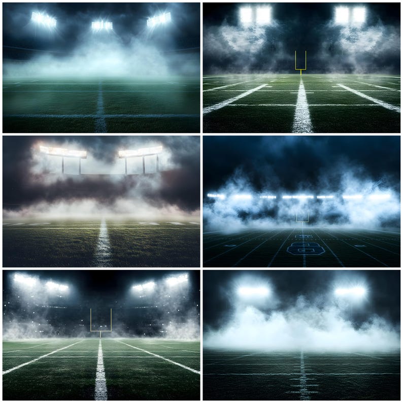Football Stadium Background With Fog and Stadium Lights, Football ...