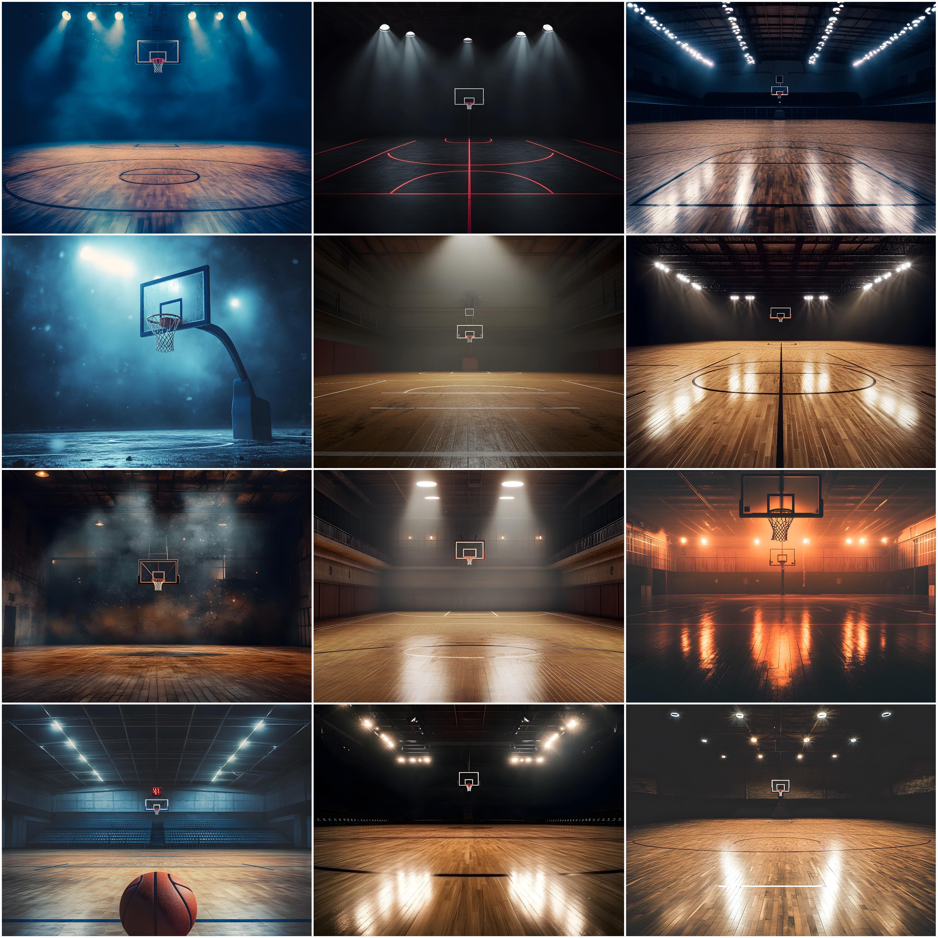 Basketball Court Digital Backdrops for Sports Photography, Sports ...