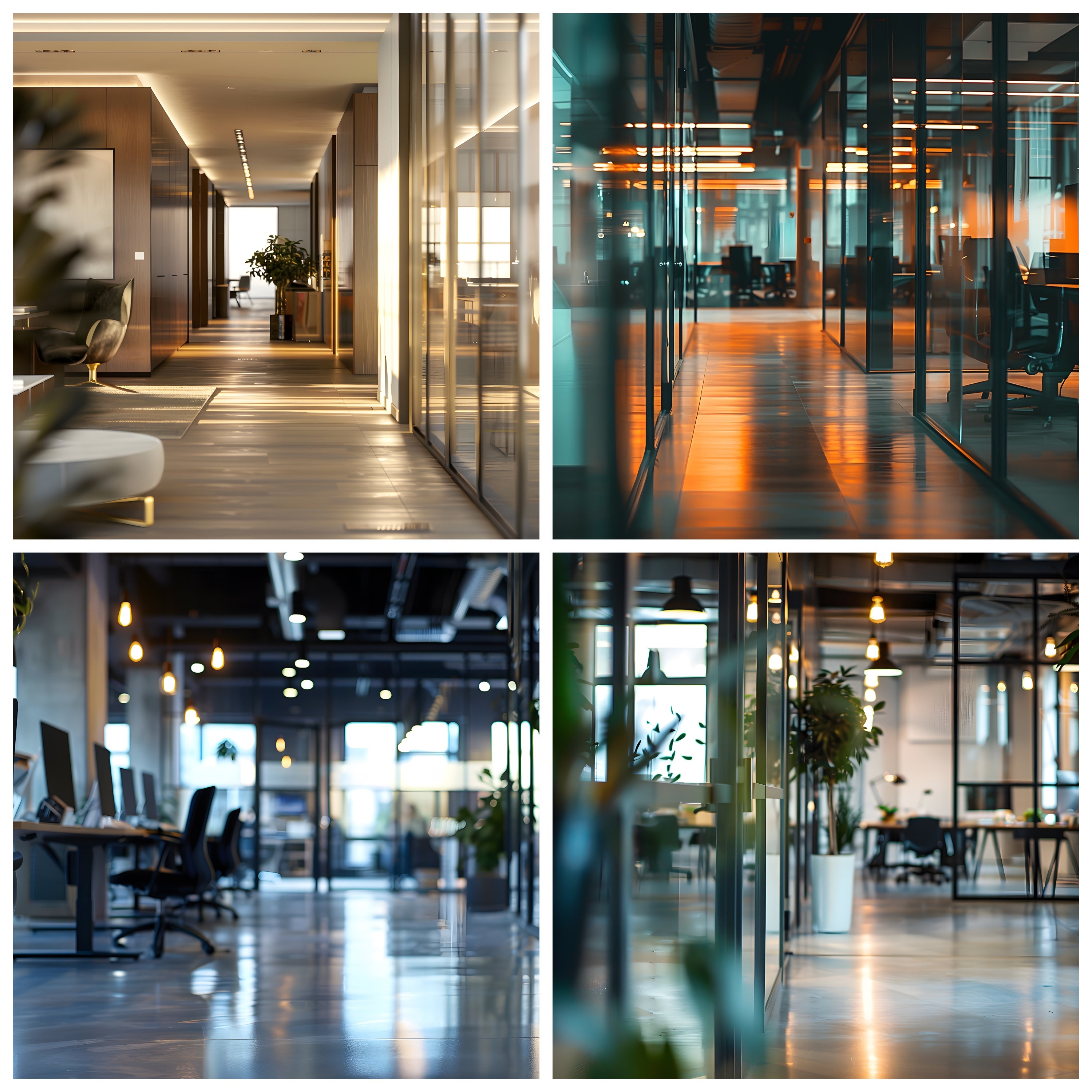 Modern Office Digital Backdrops Soft Focus Blurred Professional ...