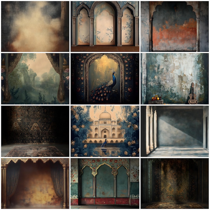 Indian Ethnic Fine Art Textures Digital Photo Backdrops, Indian Style ...