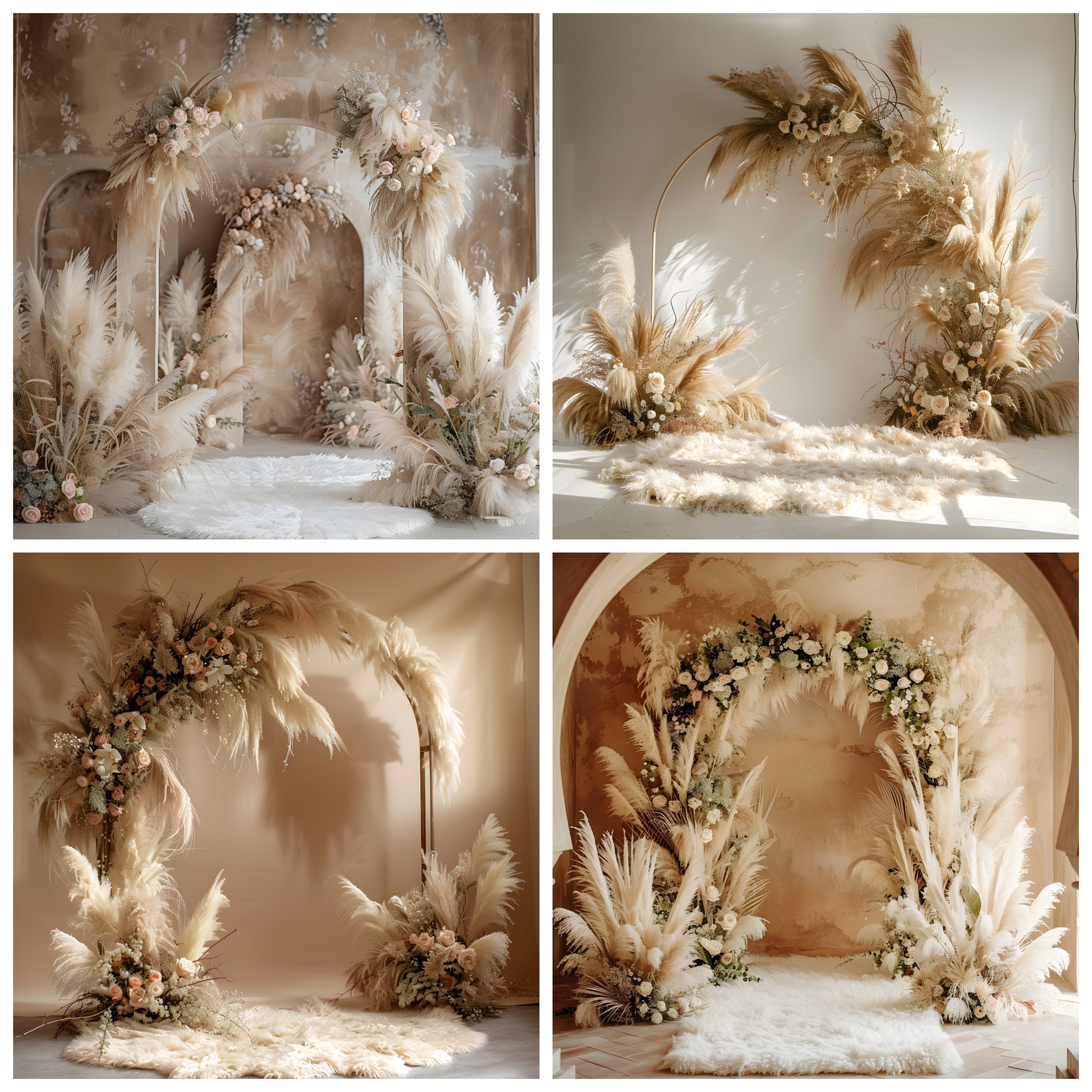 Boho Digital Background Floral Boho Maternity Digital Backdrop Overlay ...