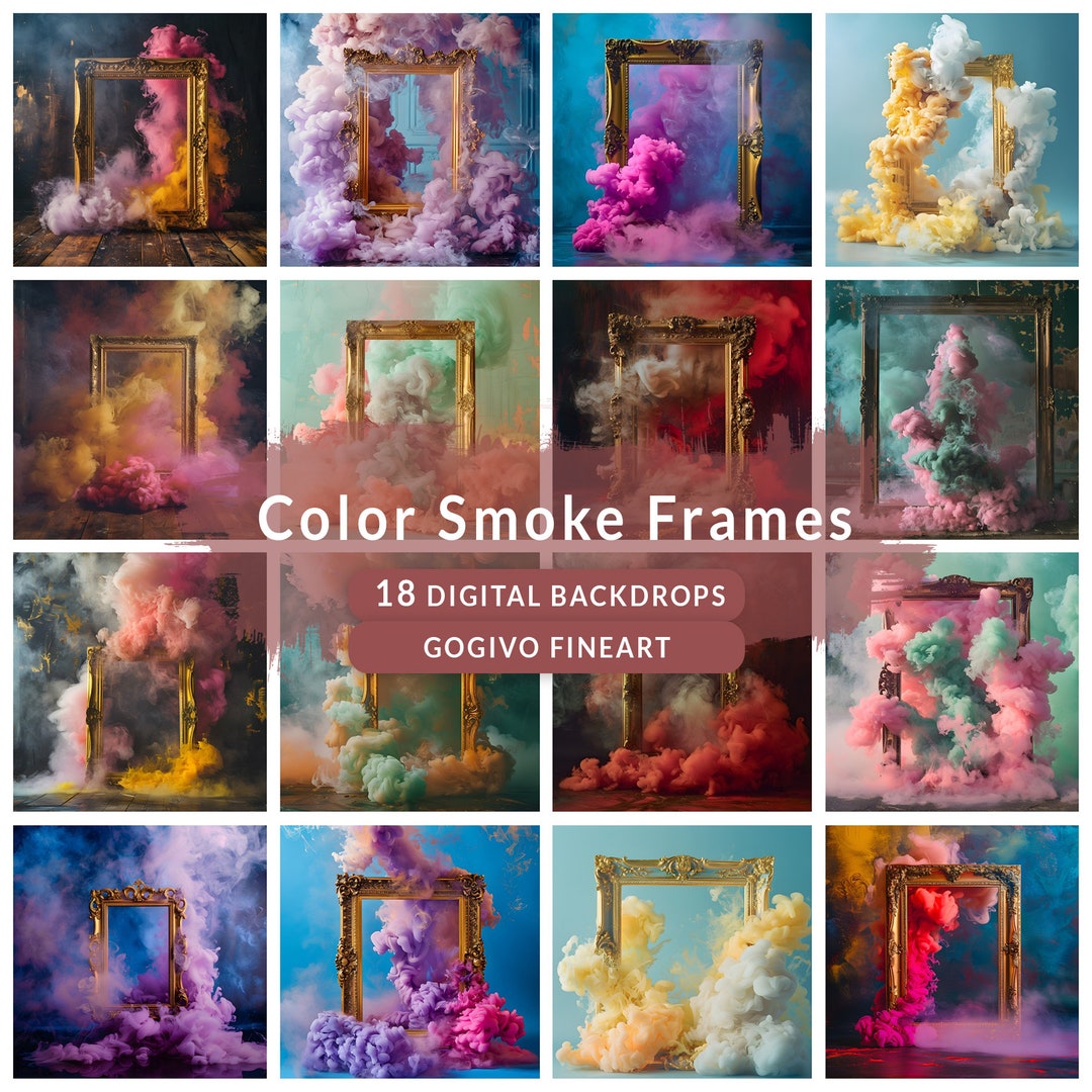 Color Smoke Frames Digital Backdrops Maternity Digital Backdrop ...