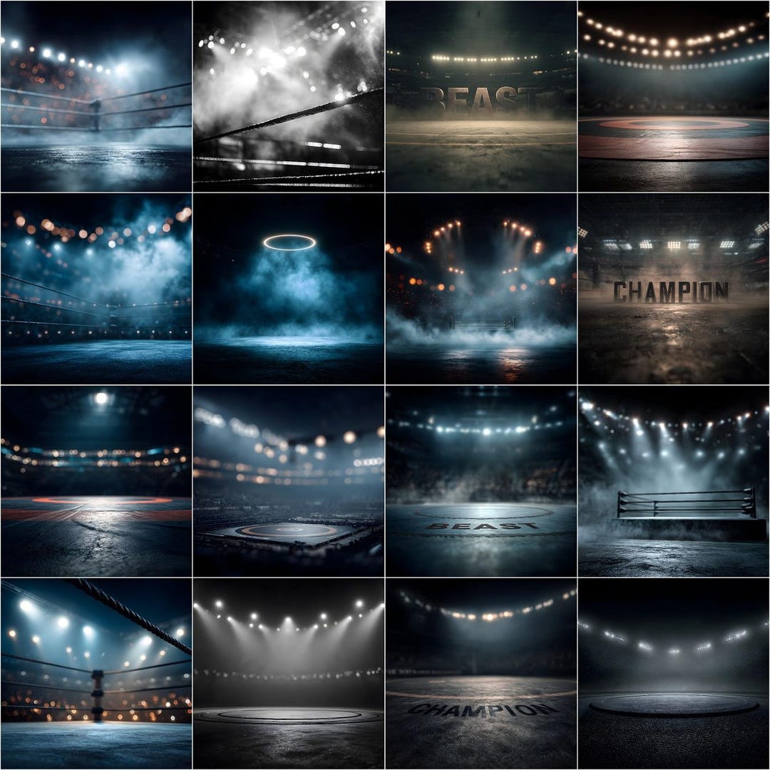 125 Wrestling Digital Backdrops – Epic Sports Photography Backgrounds ...