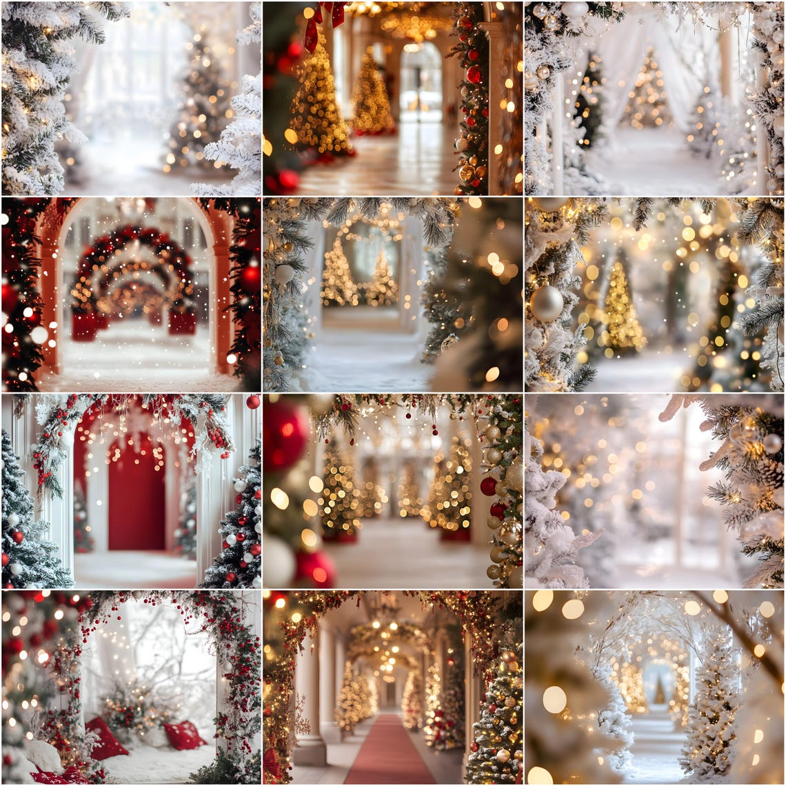 Décors numériques de Noël de vacances, photographie numérique de Noël ...