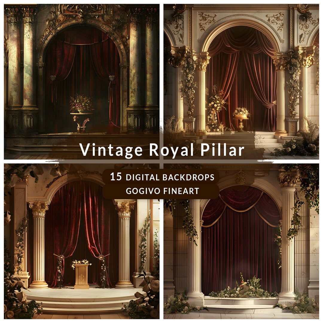 Royal Pillars Digital Backdrops Maternity Digital Photo Backdrop ...