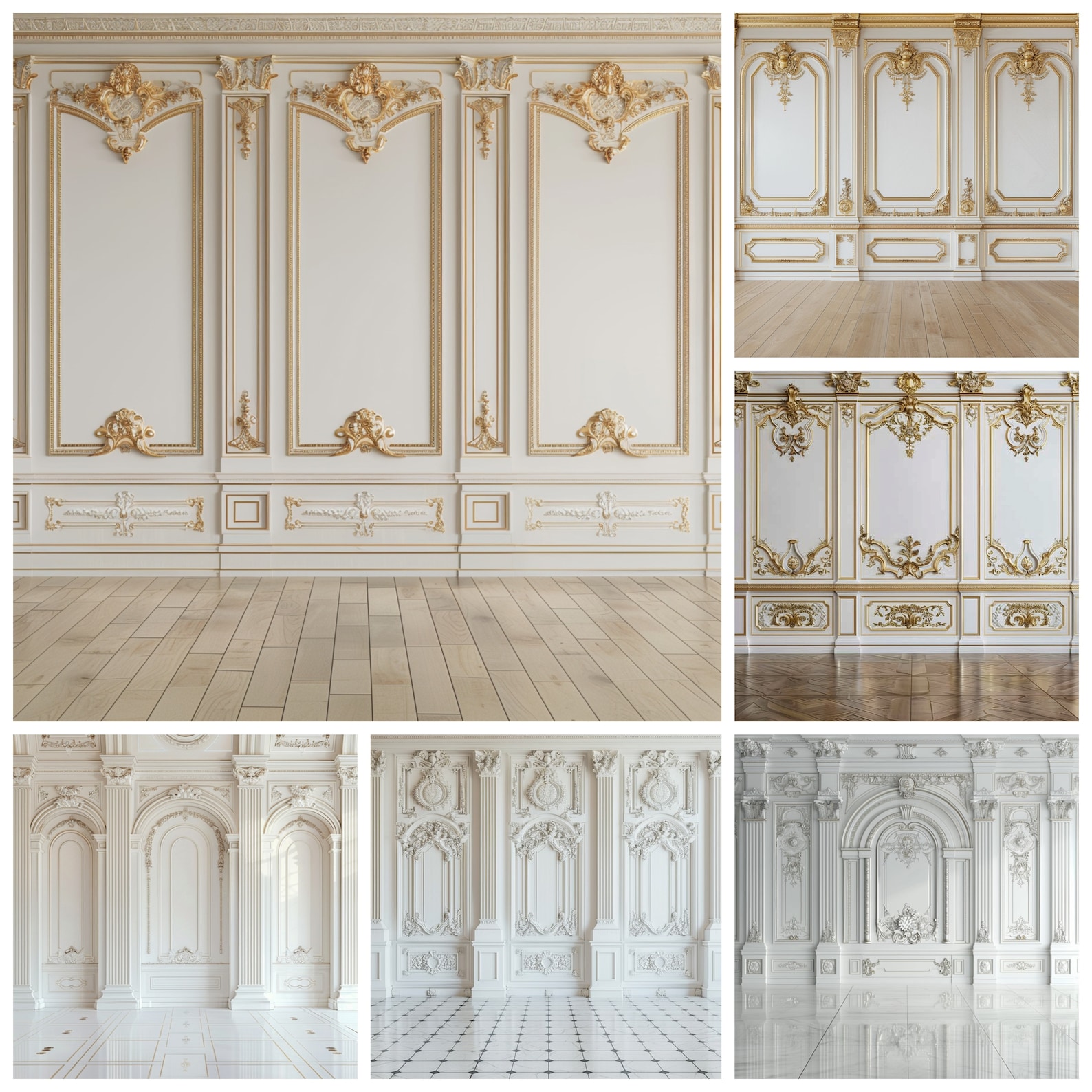 White Panel Wall Digital Backdrop Set Maternity Backdrop Overlays ...