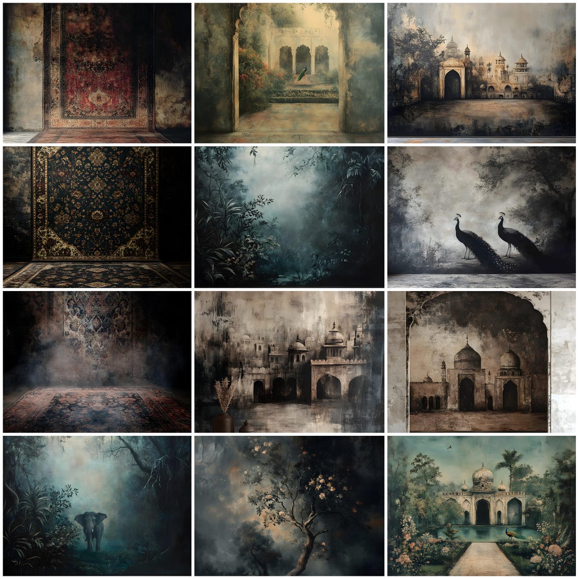 Indian Ethnic Fine Art Textures Digital Photo Backdrops, Indian Style ...