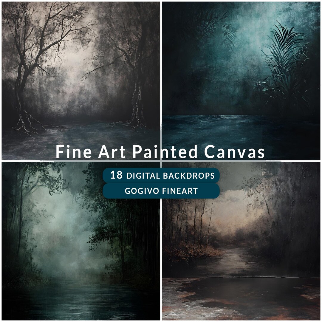 Canvas Backdrops, Digital Fine Art Hand Painted Canvas Backgrounds ...