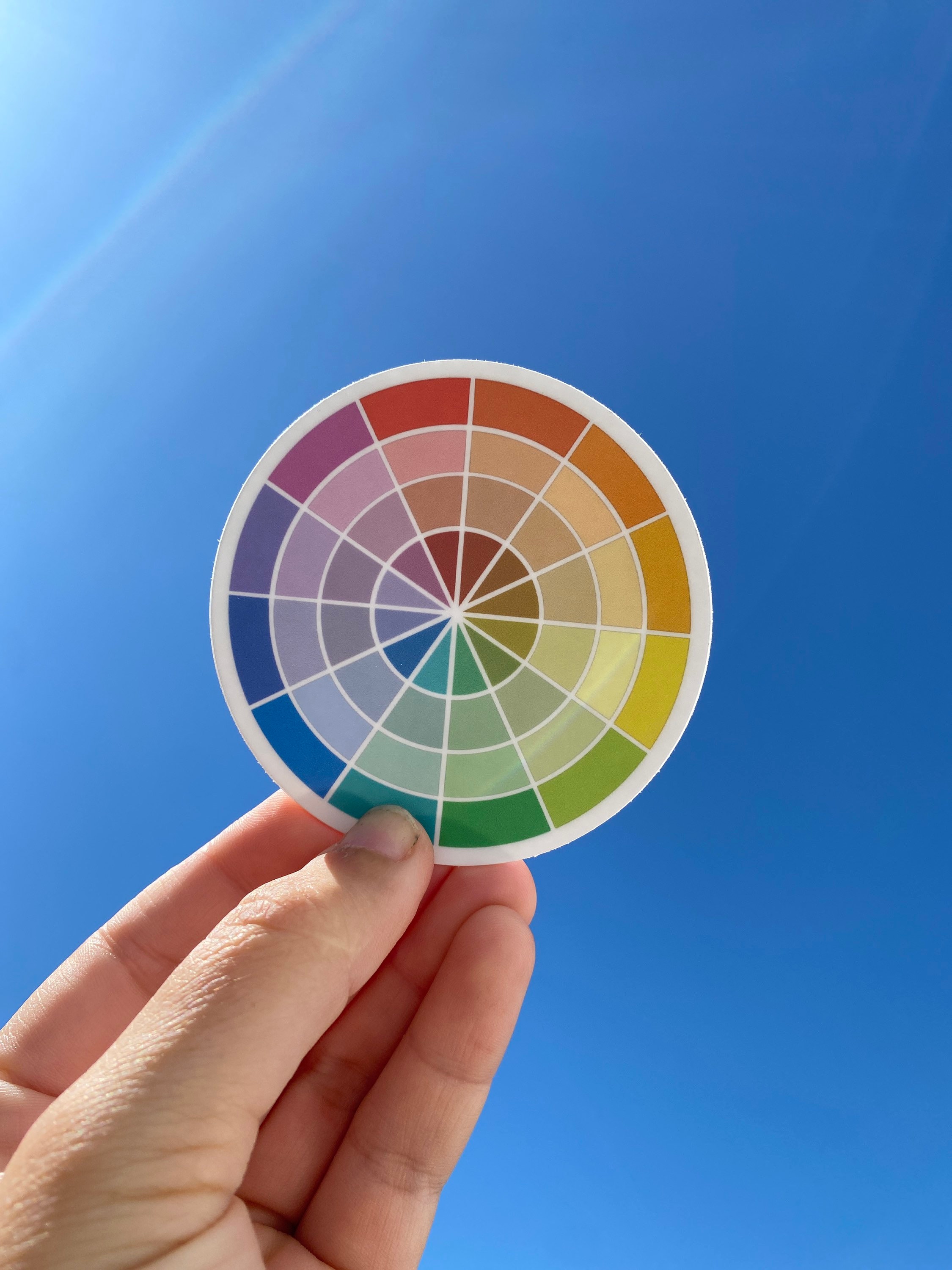 3” X 3” Vinyl Color Wheel Sticker - Etsy UK