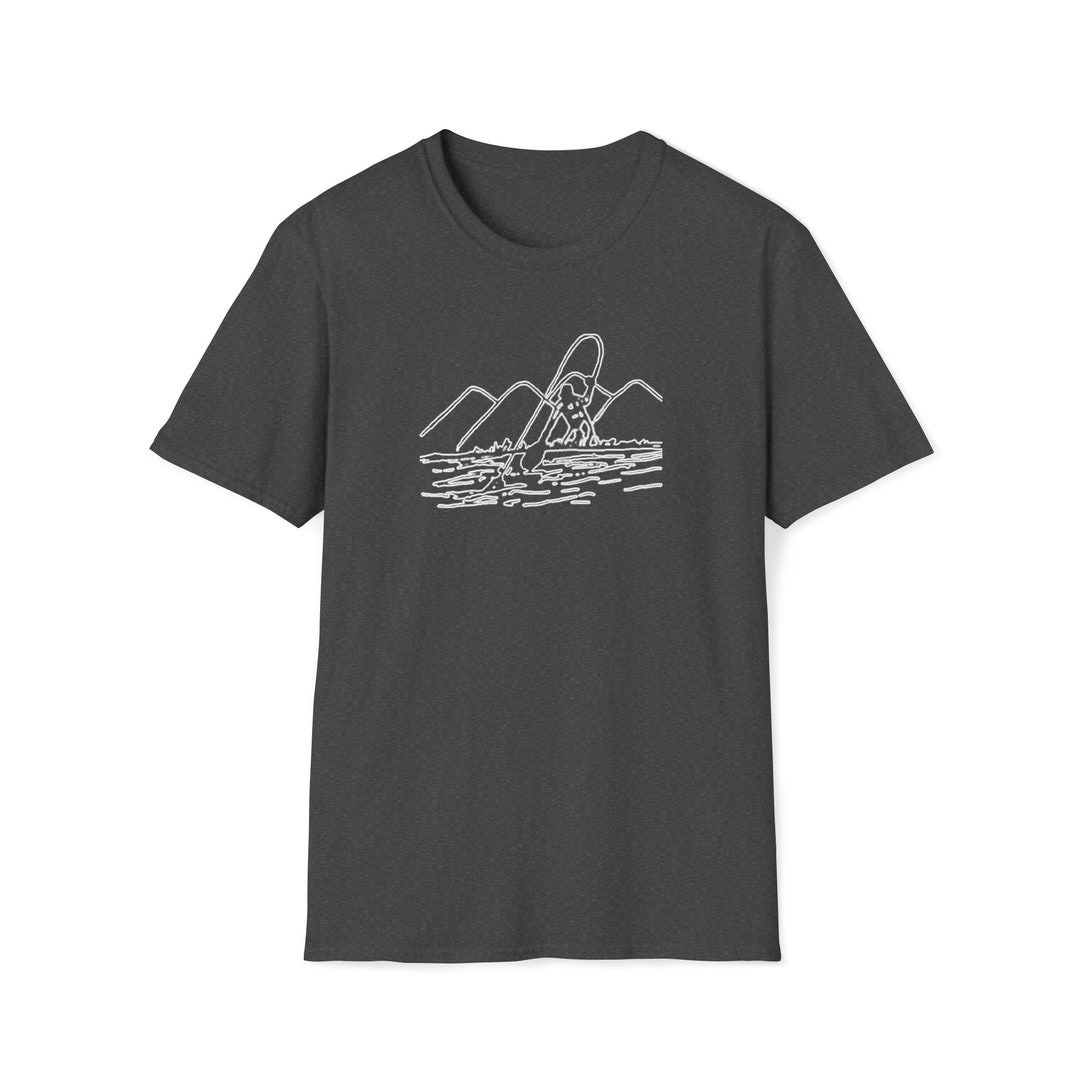 Fly Fisherman Netting Trout Neon Fly Fishing T-shirt Fly - Etsy