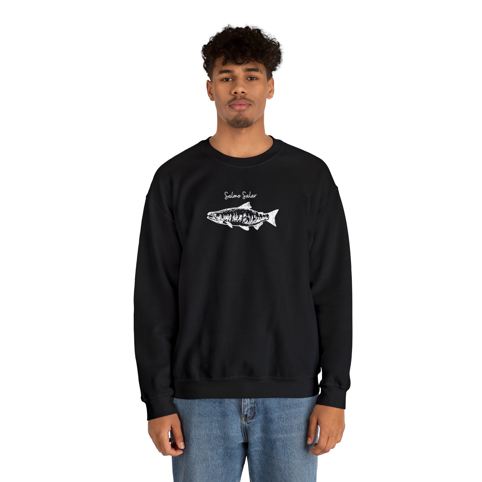 Salmo Salar Salmon Top - Fishing Sweatshirt - Fly Fisherman Sweat ...