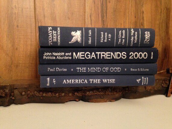 Decorative Book Lot Blue and Silver Books by Spine Color - Etsy