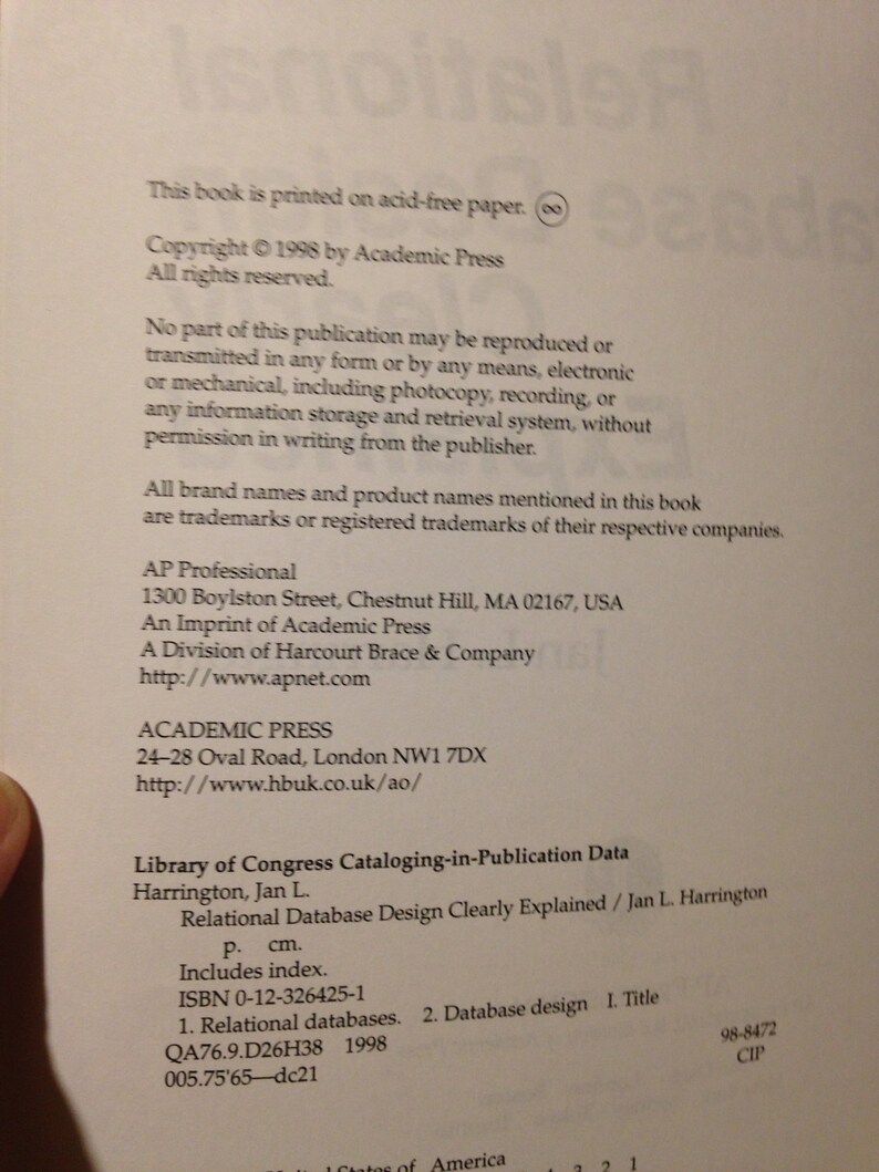 Relational Database Design Clearly Explained by Jan L - Etsy