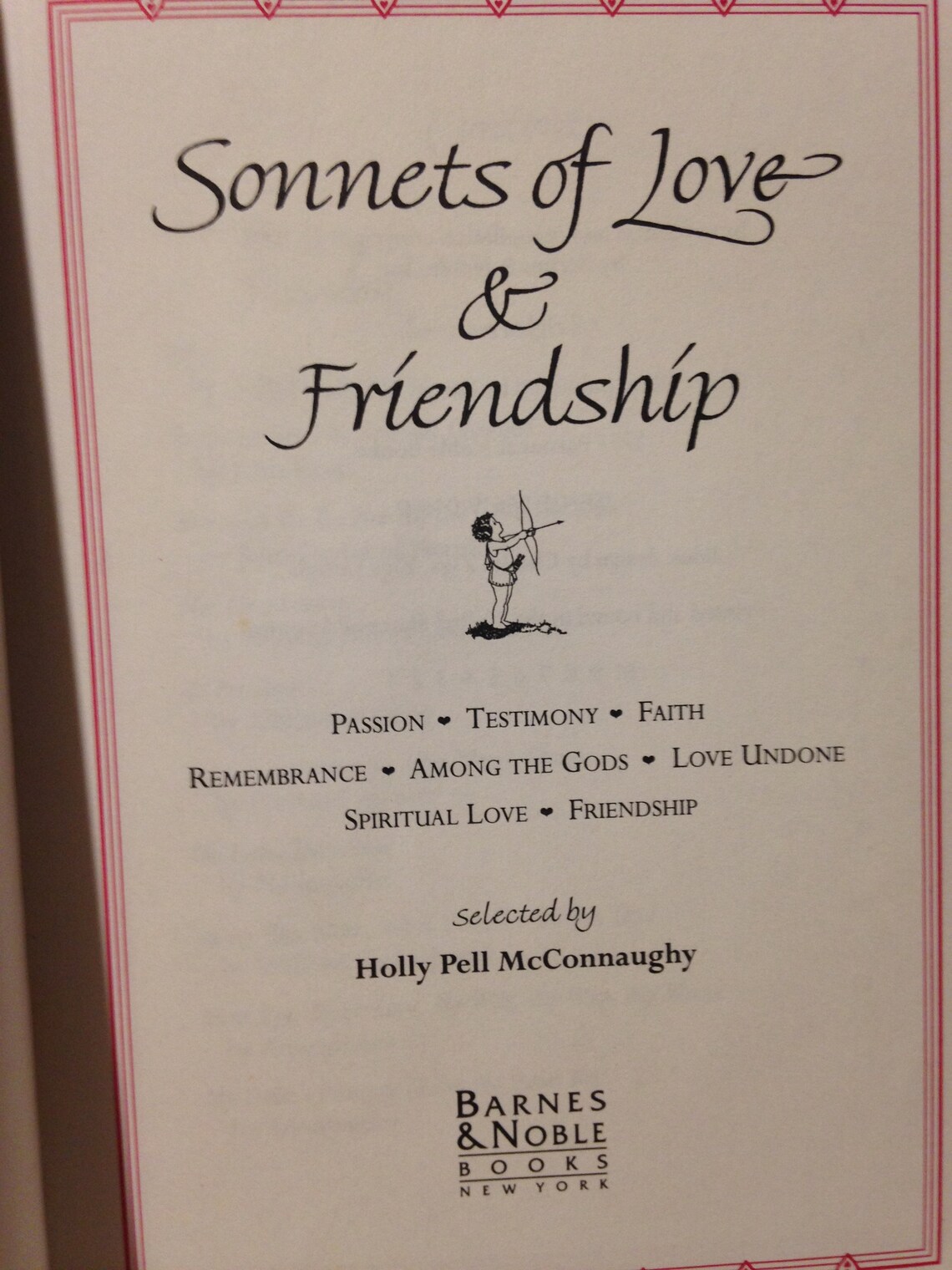 Sonnets of Love & Friendship Copyright 1993 Hardcover Poems - Etsy