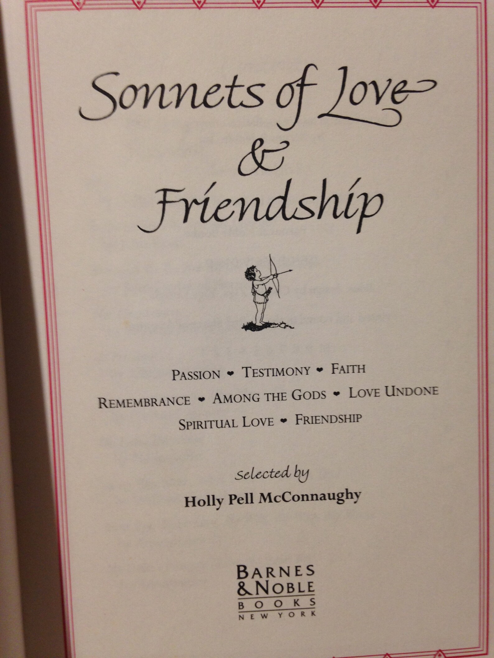 Sonnets of Love & Friendship Copyright 1993 Hardcover Poems and Sayings ...