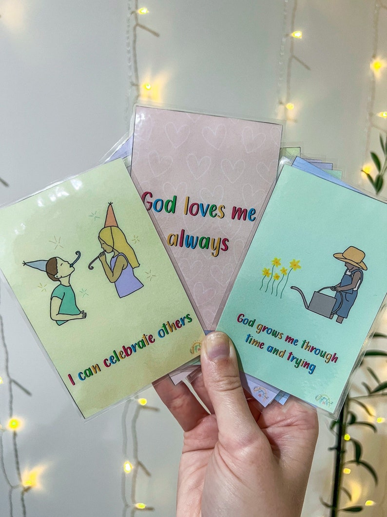 Christian Affirmation Cards Printable - Etsy
