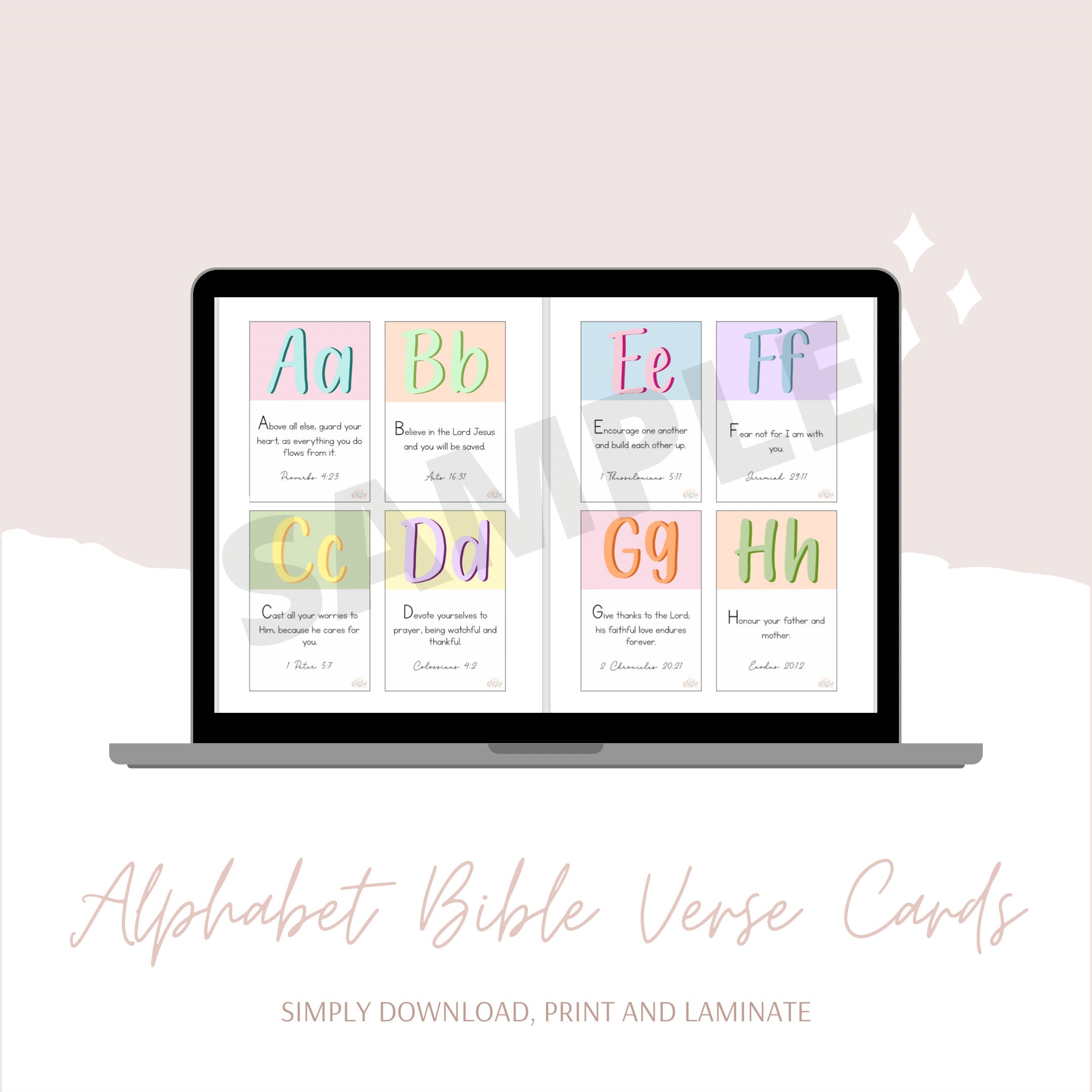 Alphabet Bible Verse Cards Printable - Etsy