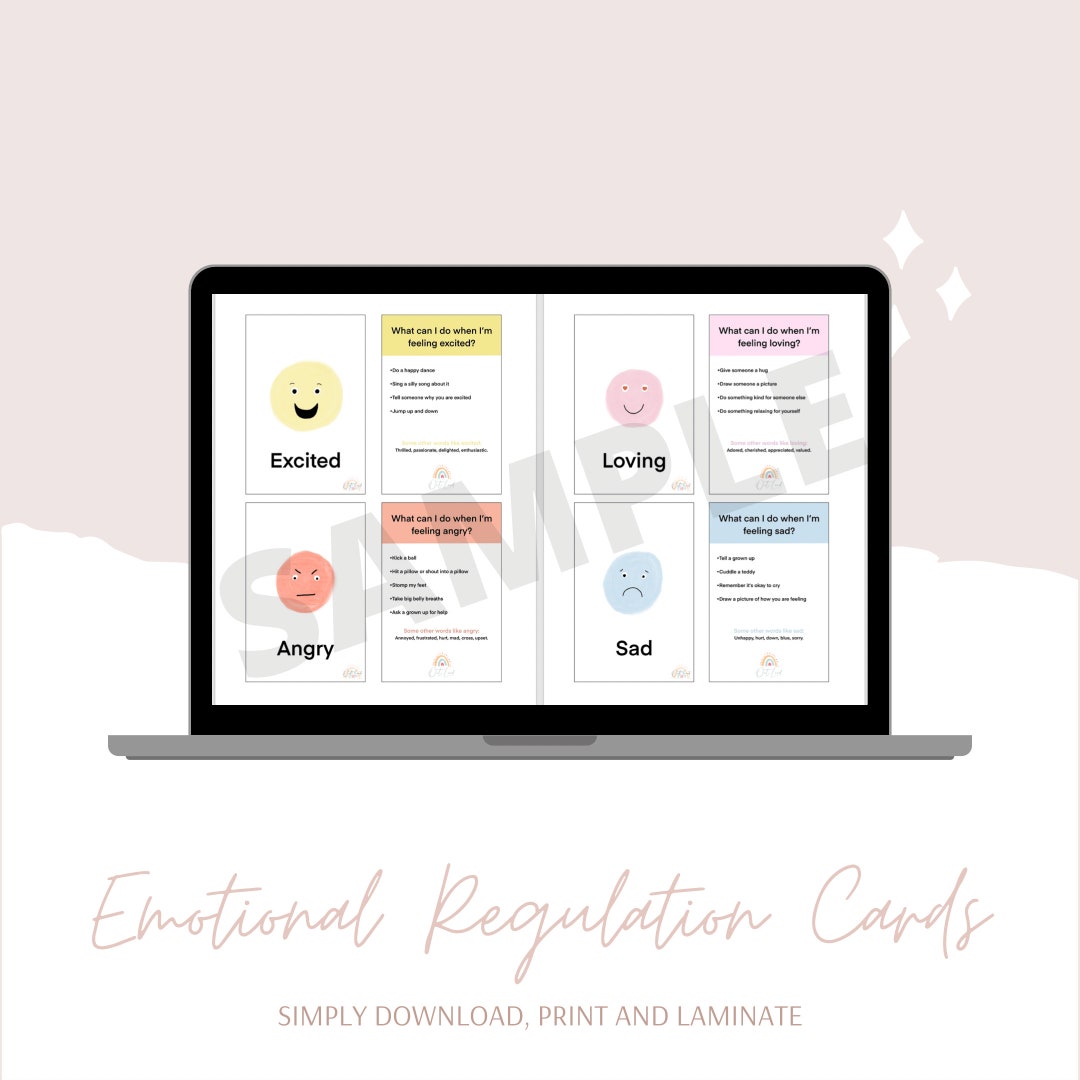 Emotional Regulation Cards Printable - Etsy