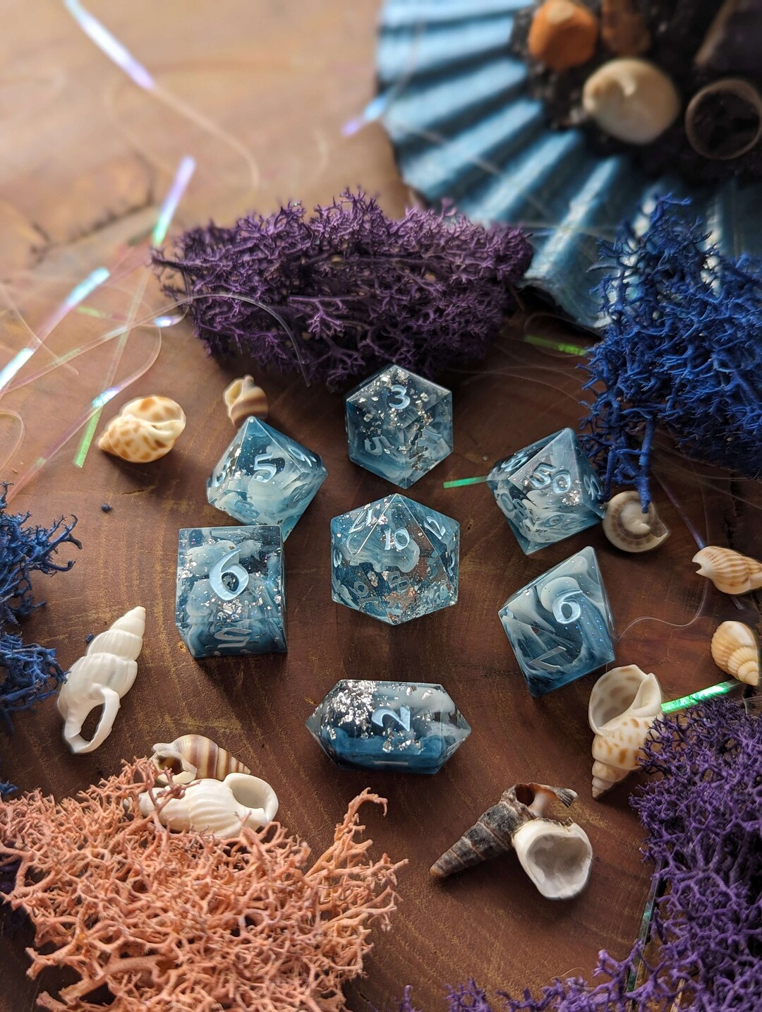 Maelstrom 7 Piece Handmade Resin Dice Set - Etsy